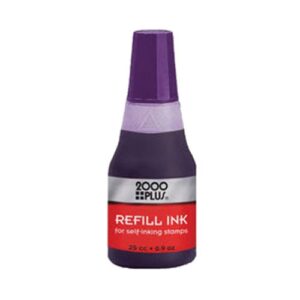 purple water based re-fill ink for cosco 2000 plus self-inking stamp refill 25cc`