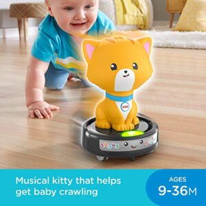 Fisher-Price Laugh & Learn Crawl-After Cat on a Vac, Musical Toy for Crawling Babies and Walking Toddlers