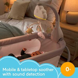 Fisher-Price Rainbow Showers Bassinet to Bedside Mobile, Tabletop Soother and Nursery Sound Machine for Newborn Baby to Toddler