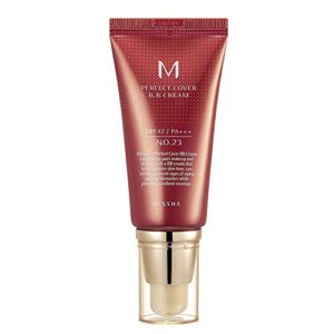 missha m perfect cover bb cream spf 42 pa+++(#23 natural beige), amazon code verified for authenticity, 50ml, concealing blemishes, dark circles, uv protection