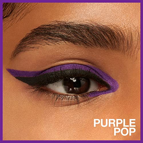 Maybelline New York Tattoo Studio Long-Lasting Sharpenable Eyeliner Pencil, Glide on Smooth Gel Pigments with 36 Hour Wear, Waterproof, Purple Pop, 0.04 oz