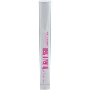 maybelline illegal length fiber extensions washable mascara, instant lashes, no flaking, blackest black, 1 count