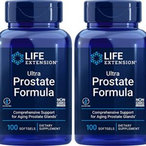 Life Extension Ultra Prostate Formula, 100 Softgels (Pack of 2) - Natural Supplement for Men