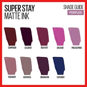 Maybelline New York SuperStay Matte Ink Liquid Lipstick, City Edition, Explorer, 0.17 Ounce