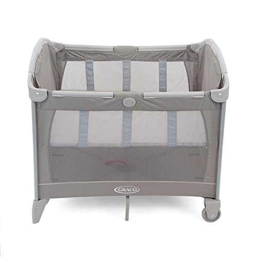 Graco Contour Bassinet Travel Cot (Birth to 3 Years Approx.) with Signature Graco Push-Button Fold, Includes Carry Bag, Paloma