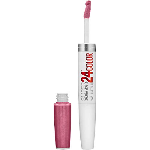 Maybelline Super Stay 24, 2-Step Liquid Lipstick Makeup, Long Lasting Highly Pigmented Color with Moisturizing Balm, Very Cranberry, Ruby Red, 1 Count