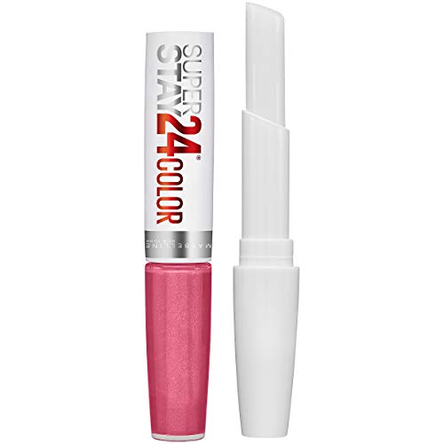 Maybelline Super Stay 24, 2-Step Liquid Lipstick Makeup, Long Lasting Highly Pigmented Color with Moisturizing Balm, Very Cranberry, Ruby Red, 1 Count