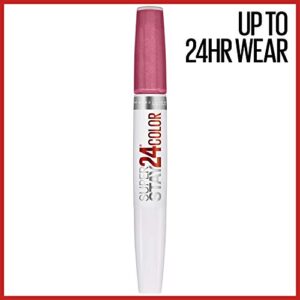 Maybelline Super Stay 24, 2-Step Liquid Lipstick Makeup, Long Lasting Highly Pigmented Color with Moisturizing Balm, Very Cranberry, Ruby Red, 1 Count