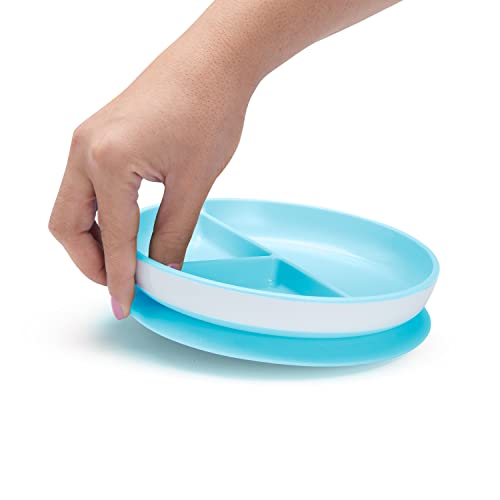 Munchkin Stay Put Divided Suction Plates, Blue/Green