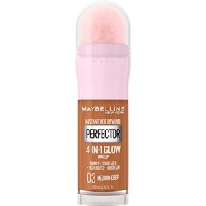 maybelline new york instant age rewind instant perfector 4-in-1 glow makeup, medium/deep