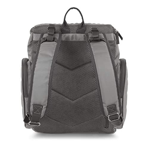 Graco Unisex Baby Diaper Bag Backpack with Changing Pad, Gray Quilt, Large