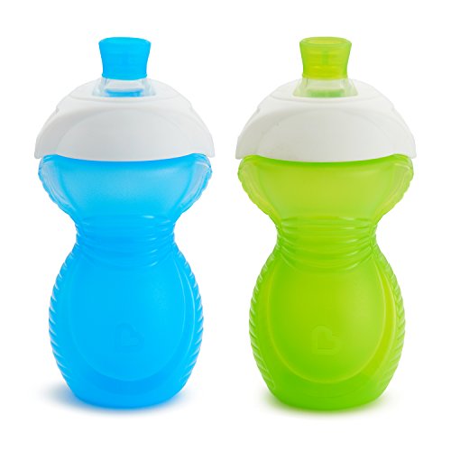 Munchkin® Click Lock™ Bite Proof Sippy Cup, 9 Ounce, 2 Pack, Blue/Green