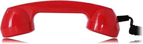 Opis Technology Retro handset (Bundle for iPhone) in Red/Old-Style Telephone Headset for Android Cell-Phones, Smartphones, Tablets, notebooks - The 60s Micro