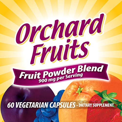 Nature's Way Orchard Fruits Powder Blend, 12 Fruit Blend, 900mg Per Serving, 60 Capsules