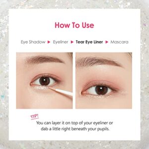 ETUDE Tear Drop Eye Liner #4 Sun Light (21AD) | Long-Lasting Liquid Glittering Eye Liner to Make Your Eyes Sparkle | K-Beauty