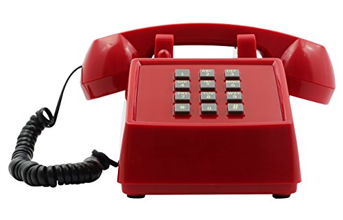 4G Desktop Cellphone/Retro Cell Phone/Push-Button Telephone for 2G, 3G and 4G Networks – The PushMeFon Mobile 4G by Opis Technology in Red