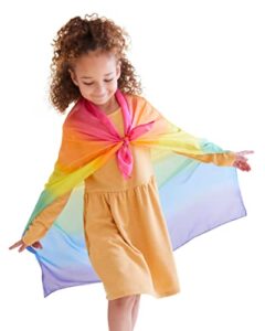 sarah’s silks enchanted playsilk | 100% silk sensory toys for toddlers | square scarves, montessori and waldorf toys for pretend play – rainbow