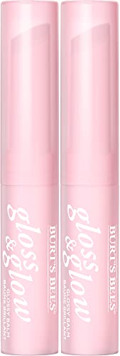 Burt's Bees Lip Gloss and Glow Glossy Balm, 100% Natural Makeup, Chai Time (Pack of 2 Tubes)