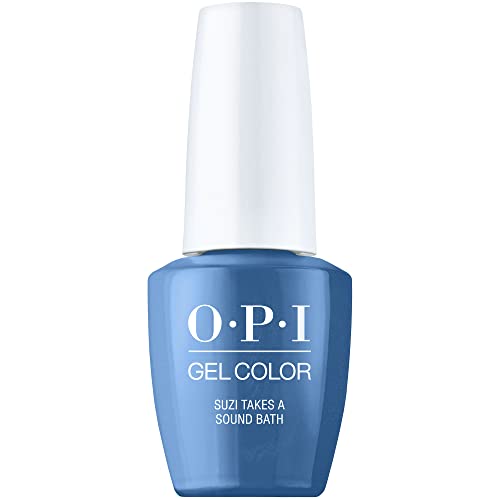 OPI GelColor, Suzi Takes a Sound Bath, Blue Gel Nail Polish, Fall Wonders Collection, 0.5 fl oz