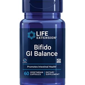 Life Extension Bifido GI Balance - Probiotics Bifidobacterium Longum BB536 (2 Billion CFU) Supplement – Support Healthy Gut & Digestive Health – Gluten-Free, Vegetarian – 60 Capsules