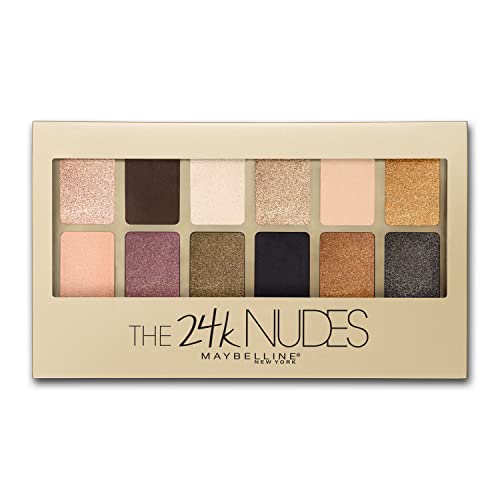 Maybelline New York The 24K Nudes Gold Eyeshadow Palette, 12 Shades