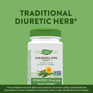 Nature's Way Dandelion Root, 1,575 mg per serving, Non-GMO, Gluten Free, Vegetarian, 100 Capsules