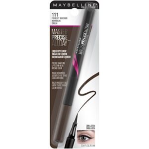 Maybelline Eyestudio Master Precise All Day Waterproof Liquid Eyeliner Makeup, Forest Brown, 1 Count