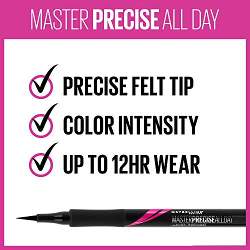 Maybelline Eyestudio Master Precise All Day Waterproof Liquid Eyeliner Makeup, Forest Brown, 1 Count