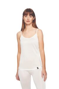 terramar women’s thermasilk pointelle camisole, natural, medium