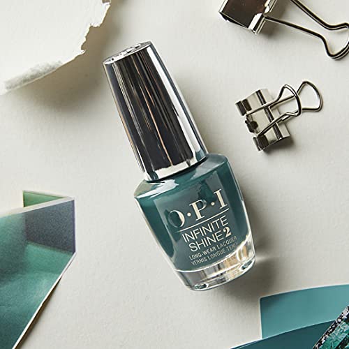 OPI Infinite Shine 2 Long Wear Lacquer, My Studio's on Spring, Green Long-Lasting Nail Polish, Downtown LA Collection, 0.5 fl oz.