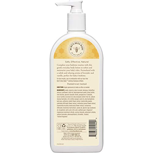 Burt's Bees Baby Nourishing Lotion, Calming Baby Lotion - 12 Ounce Bottle (Pack of 3)