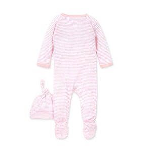 Burt's Bees Baby baby girls Romper Jumpsuit, 100% Organic Cotton One-piece Coverall and Toddler Footie, Blossom Stripe, 0-3 Months US