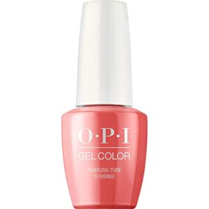 opi gelcolor, tempura-ture is rising!, orange gel nail polish, tokyo collection, 0.5 fl oz