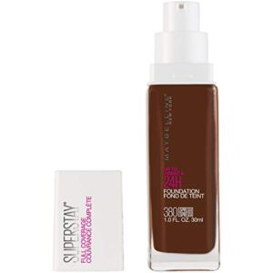 maybelline new york super stay full coverage liquid foundation makeup, espresso, 1 fl oz