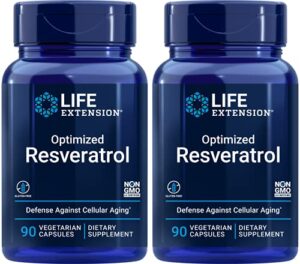 life extension optimized resveratrol, 90 caps (pack of 2)