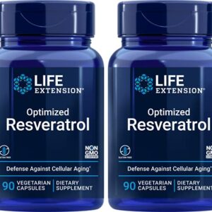 Life Extension Optimized Resveratrol, 90 Caps (Pack of 2)