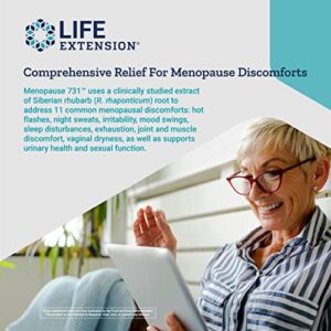 Life Extension Menopause 731 - Natural Supplement for Women Health - Menopause Relief Support Including Hot Flashes, Night Sweats & Mood Swings - Gluten Free, Non-GMO, Vegetarian - 30 Tablet