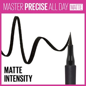 Maybelline Eyestudio Master Precise All Day Waterproof Liquid Eyeliner Makeup, Matte Black, 1 Count