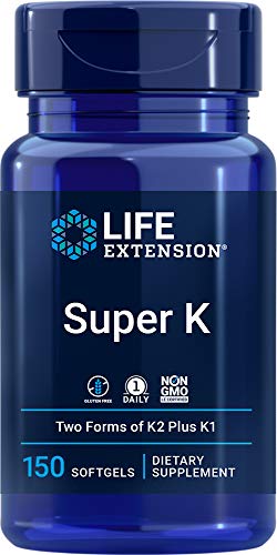 Life Extension Super K, 150 Softgels, with Vitamin K1 and K2 - MK4 & MK7