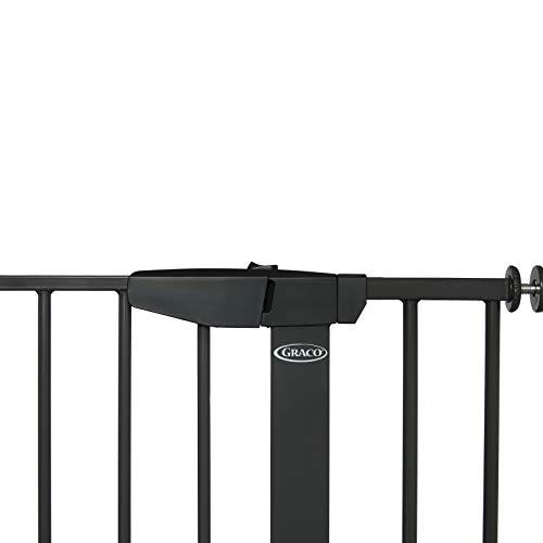 Graco BabySteps Walk-Thru Metal Safety Gate (Gray) - Pressure-Mounted Baby Gate for Doorway, Expands from 29.5-40.5 Inches, 29.5 Inches Tall, Includes 3 Extensions, Perfect for Children, Pet-Friendly