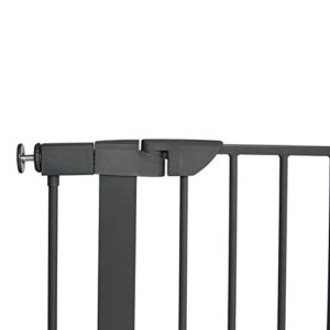 Graco BabySteps Walk-Thru Metal Safety Gate (Gray) - Pressure-Mounted Baby Gate for Doorway, Expands from 29.5-40.5 Inches, 29.5 Inches Tall, Includes 3 Extensions, Perfect for Children, Pet-Friendly