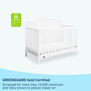 Graco Paris 4-in-1 Convertible Crib - Fits Standard Mattress, Elegant Detailed Headboard, Converts to Full-Size Toddler Daybed, Non-Toxic Finish, Expert Tested for Safer Sleep, White