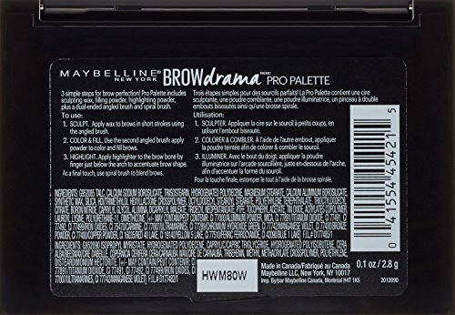 Maybelline Brow Drama Pro Eyebrow Palette, Blonde, 0.1 oz.