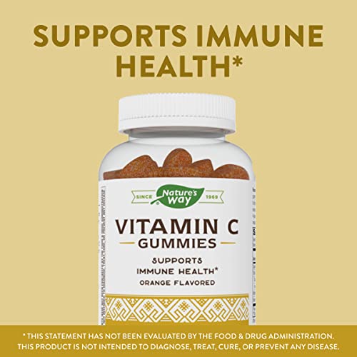 Nature’s Way Vitamin C Gummies, For Immune Health, 250 mg per Serving, Orange Flavored, 120 Gummies