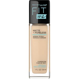 maybelline new york fit me matte plus poreless foundation, light beige, 1 fluid ounce