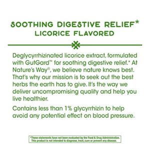 Nature's Way DGL 3:1 (Deglycyrrhizinated Licorice) Digestive Relief Original 100 Chewables