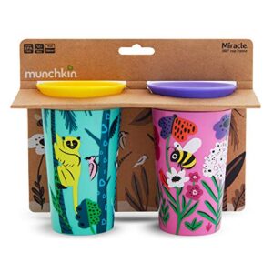 Munchkin® Miracle® 360 WildLove Sippy Cup, 9 Oz, 2 Pack, Bee/Lemur