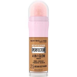 maybelline new york instant age rewind instant perfector 4-in-1 glow makeup, medium/deep warm