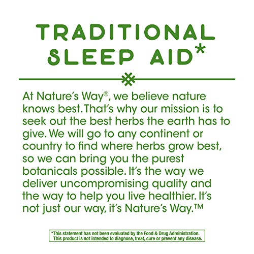 Nature's Way Premium Herbal Melissa Lemon Balm Leaf, Traditional Sleep Aid*, 1,500 mg per serving, 100 Capsules