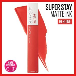 Maybelline New York SuperStay Matte Ink Liquid Lipstick, Heroine, 0.17 FL